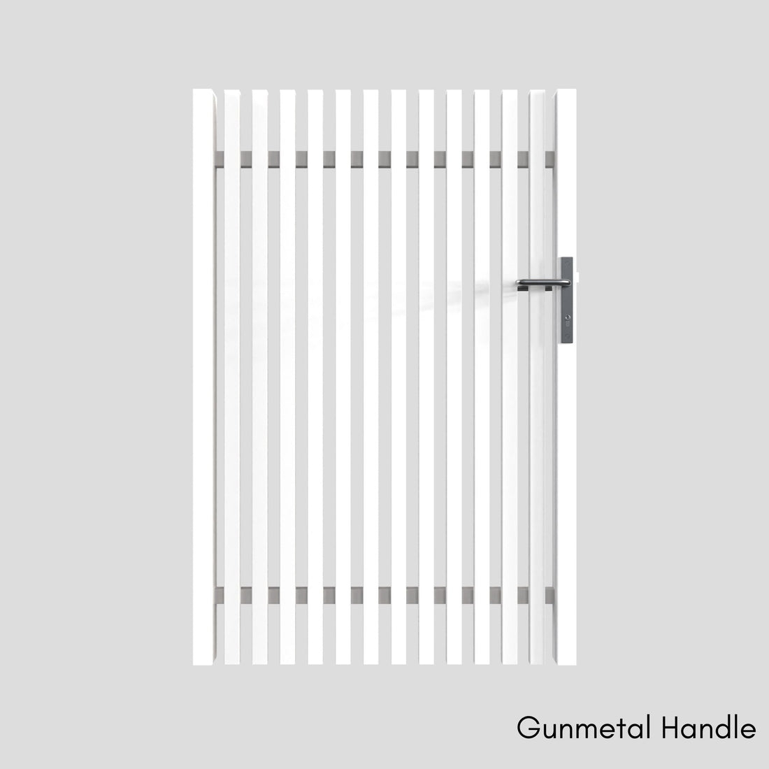 Aluminium Batten Gate 1m Wide - Natural White – Future Fence