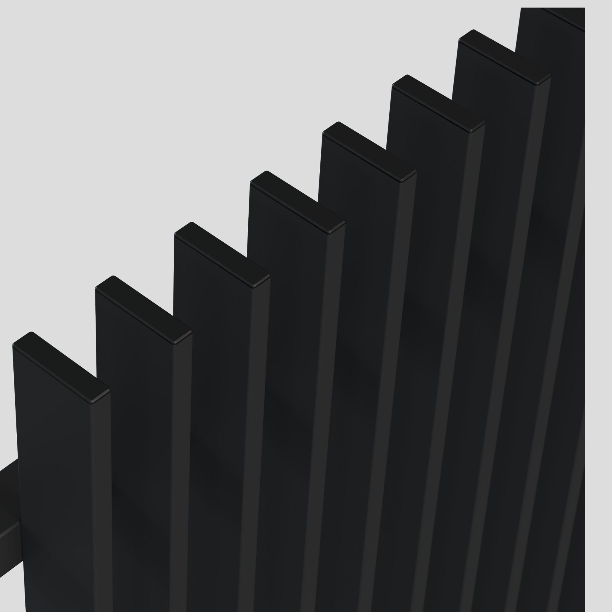 Aluminium Blade Fence Panel 2.2m Wide - Black – Future Fence
