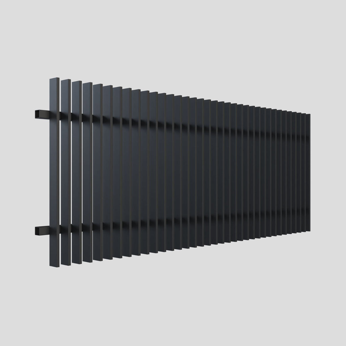 Aluminium Blade Fence Panel 2.2m Wide - Black – Future Fence