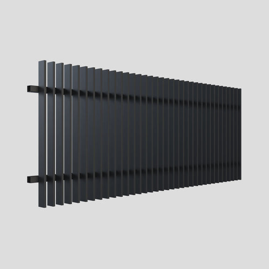 Aluminium Blade Fence Panel 2.2m Wide - Black – Future Fence