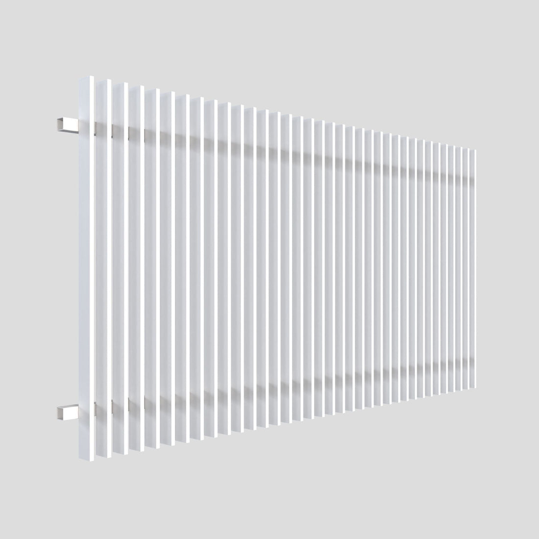 Aluminium Blade Fence Panel 2.2m Wide - Natural White – Future Fence