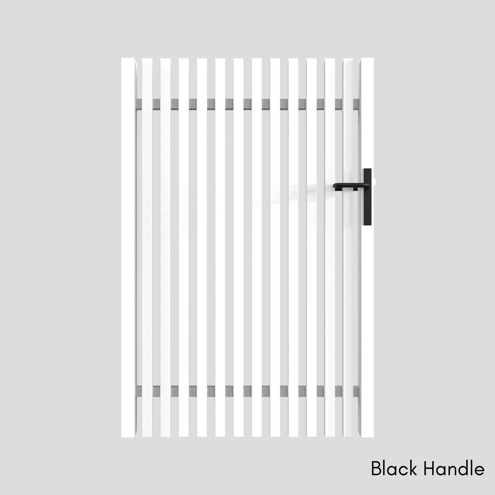 Aluminium Batten Gate 1m Wide - Natural White – Future Fence